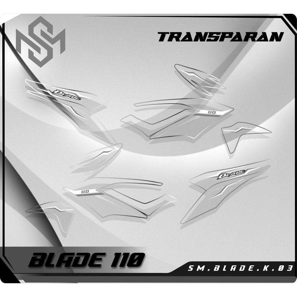 Jual Striping Transparan BLADE 110 KARBU Design Simple Konsep- Sticker ...
