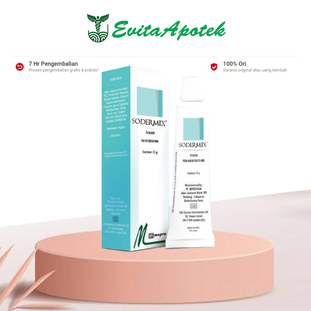 Jual SODERMIX CREAM UNTUK MENGHILANGKAN BEKAS LUKA, KORENG, CACAR, LUKA ...