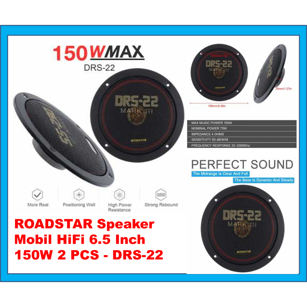 Jual SPEAKER Mobil HiFi 6.5 Inch 150W 2 PCS Speaker mobil speaker pintu ...