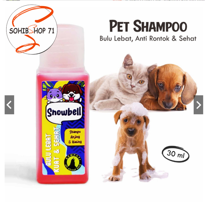 Jual SHampo Kucing Anjing Anti Kutu Bulu Sehat Shampoo Snowbell 30 Ml ...