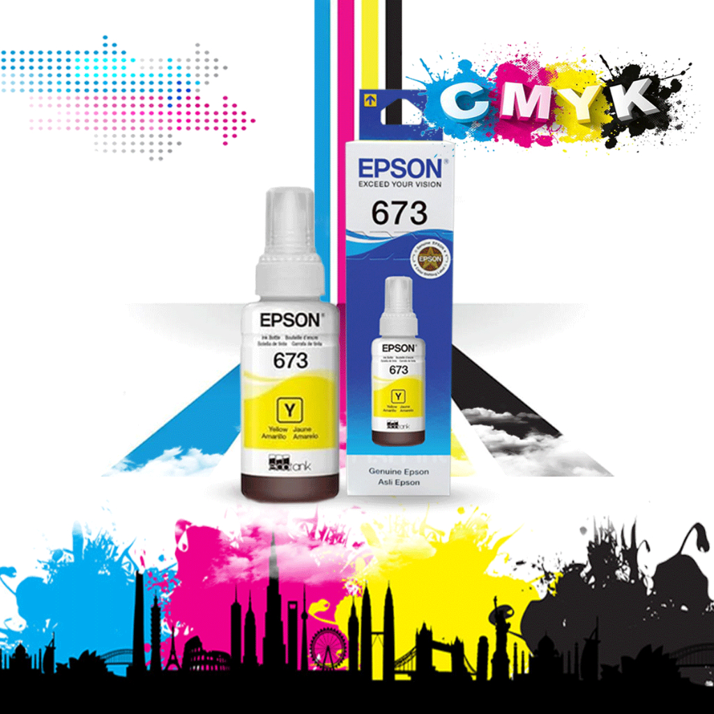 Jual TINTA PRINTER EPSON 673 YELLOW SERIES L800 L805 L850 L1800 | Shopee Indonesia