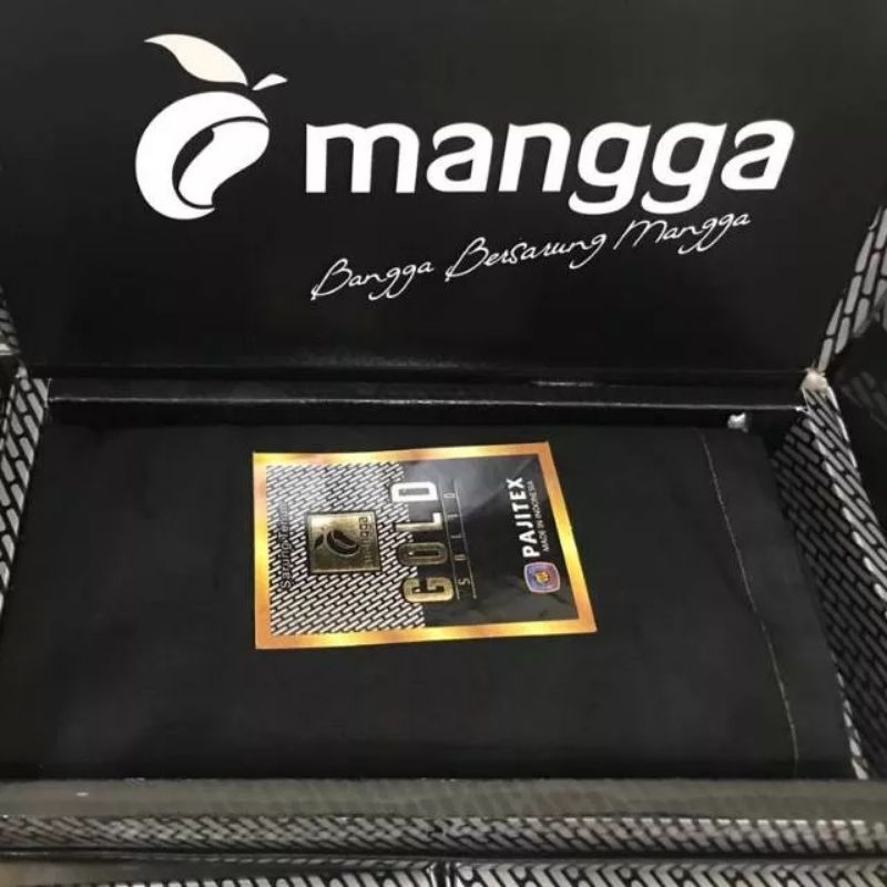 Jual SARUNG MANGGA GOLD HITAM POLOS | Shopee Indonesia