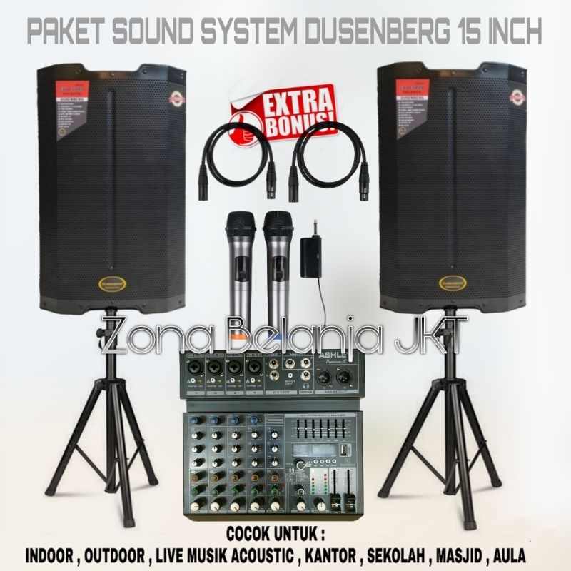Jual PAKET SOUND SYSTEM OUTDOOR INDOOR LIVE MUSIK SPEAKER DUSENBERG 15 ...