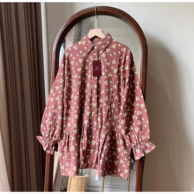 Jual Sofia Blouse Bahan Snoser Crinckle By Jasminescraft | Shopee Indonesia