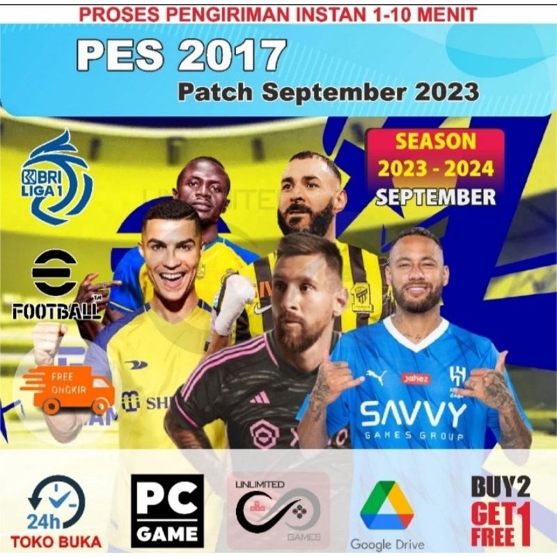 Jual PES 2017 SEASON 2023-2024 UPDATE TRANSFER WINDOW SEPTEMBER 2023 ...