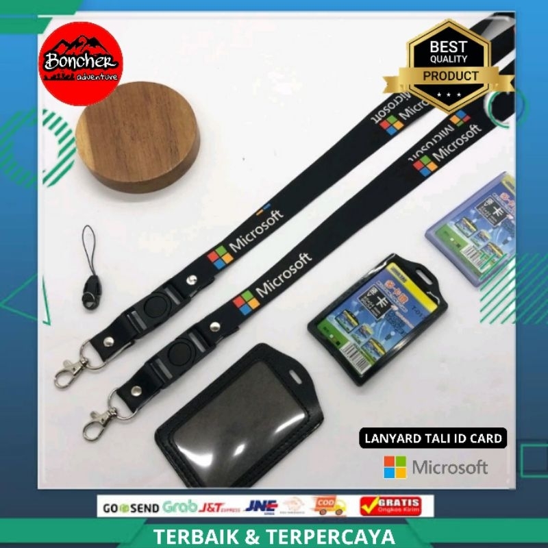 Jual Microsoft Lanyard Tali ID Card Printing 2 Sisi | Shopee Indonesia