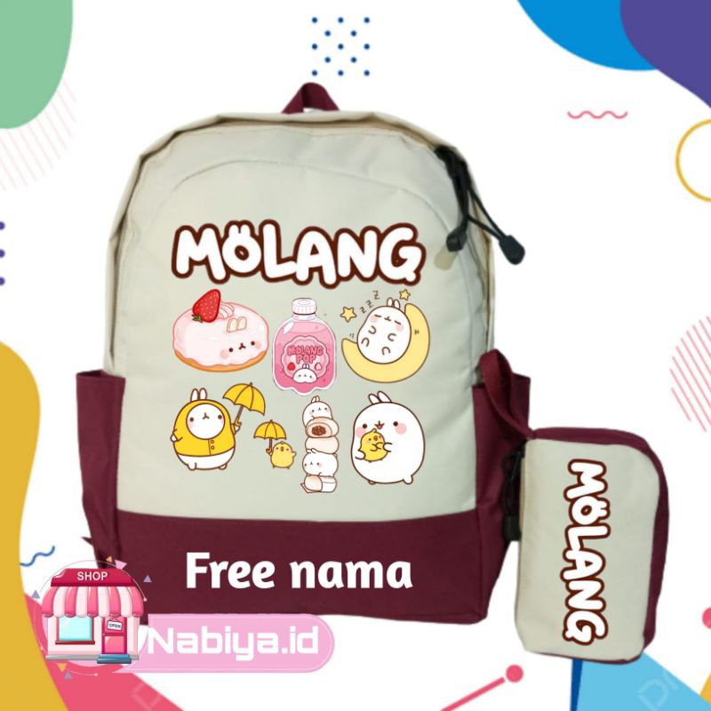 Jual TAS RANSEL BACKPACK ANAK SEKOLAH COSTUME GAMBAR KARAKTER SI MOLANG ...