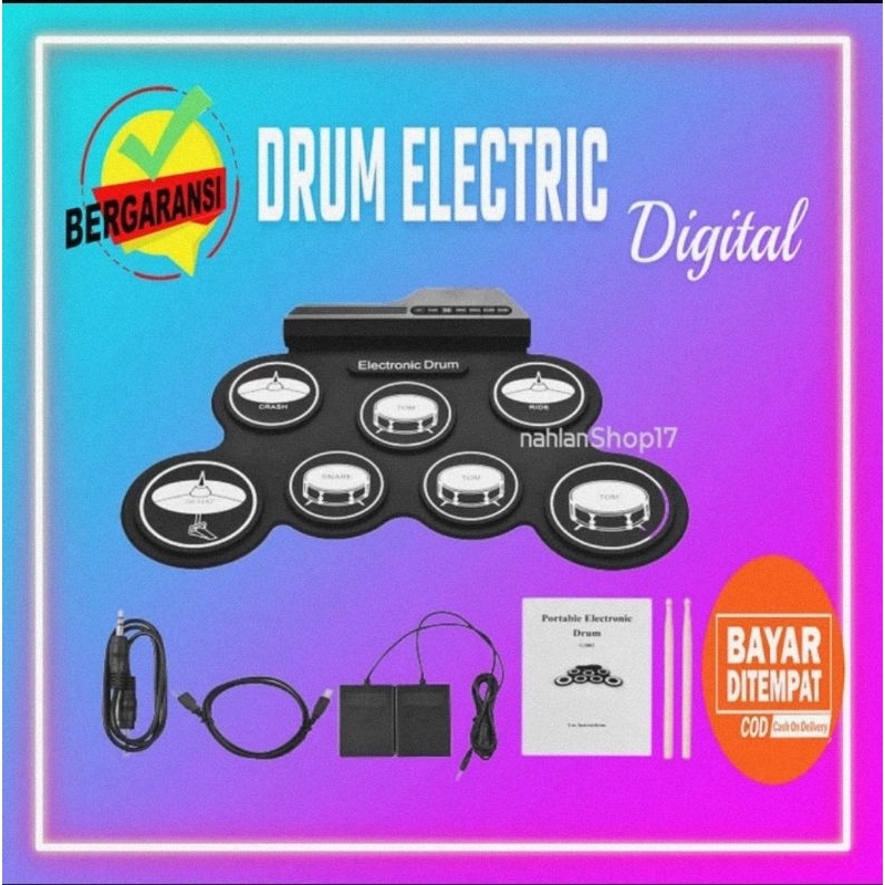 Jual DIGITAL ELEKTRONIK DRUM / DIGITAL PORTABLE DRUM G3002 7 PAD DRUM ...