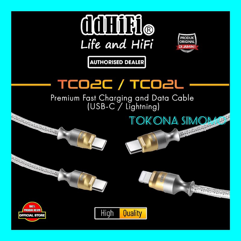 Jual DD DDHIFI TC02C / TC02L Fast Charging / Data Cable USB-C ...