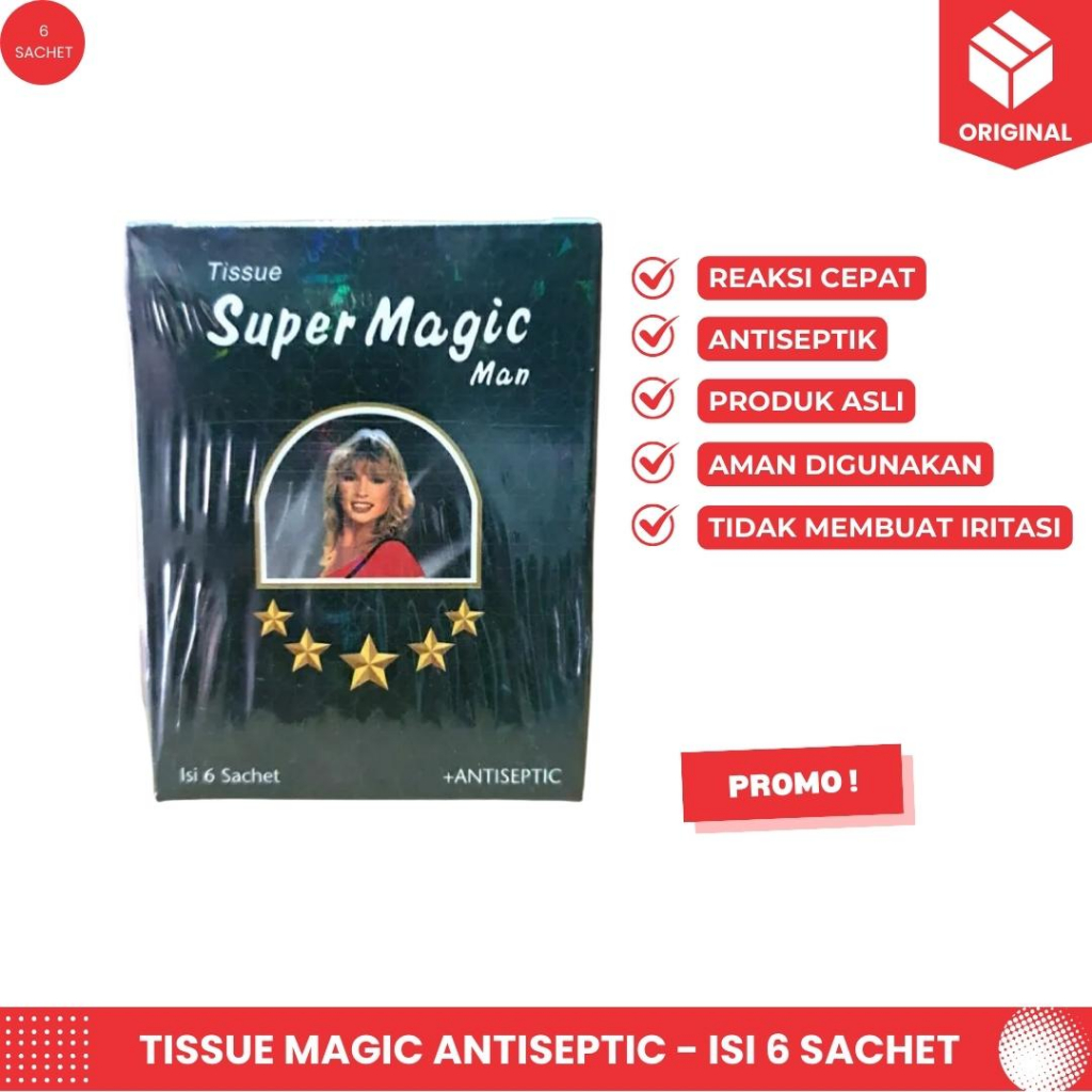 Jual TISSUE ANTISEPTIC SUPER MAGIC MAN | Shopee Indonesia