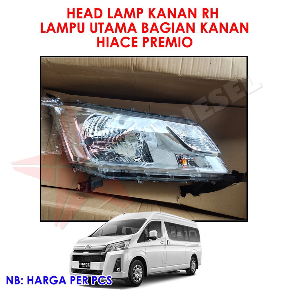 Jual HEAD LAMP KANAN RH HIACE PREMIO LAMPU PALANG LAMPU UTAMA HIACE ...