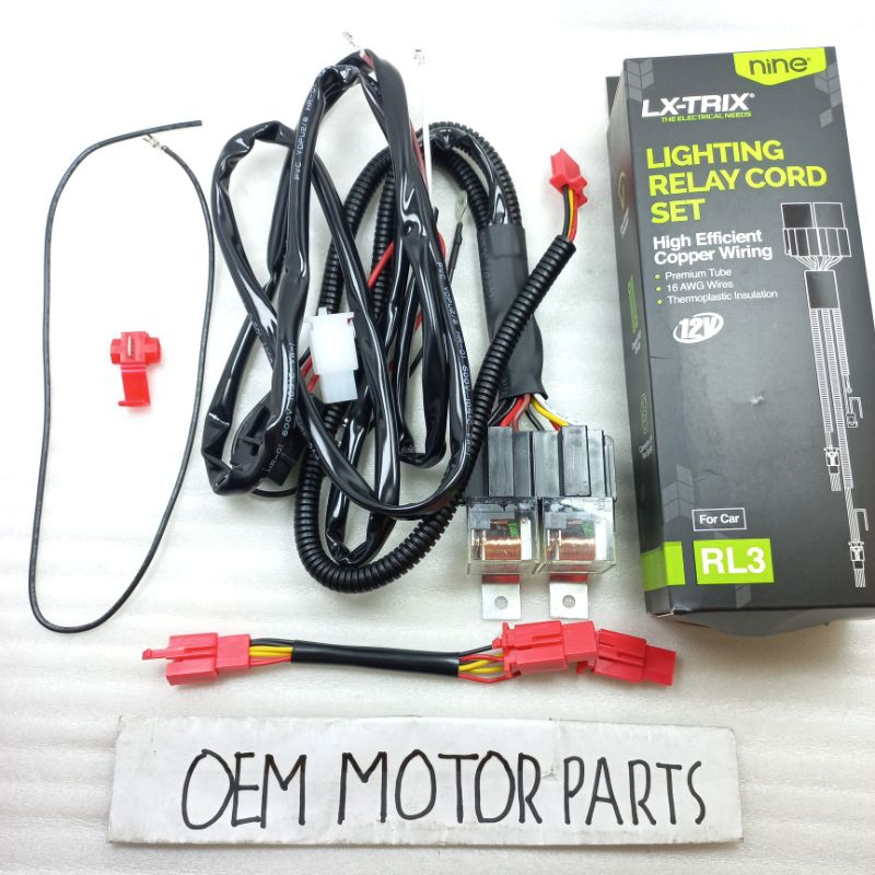 Jual RELAY SET RL3 RL5 LAMPU TEMBAK MOBIL MOTOR LUMINOS LED NINE KABEL ...