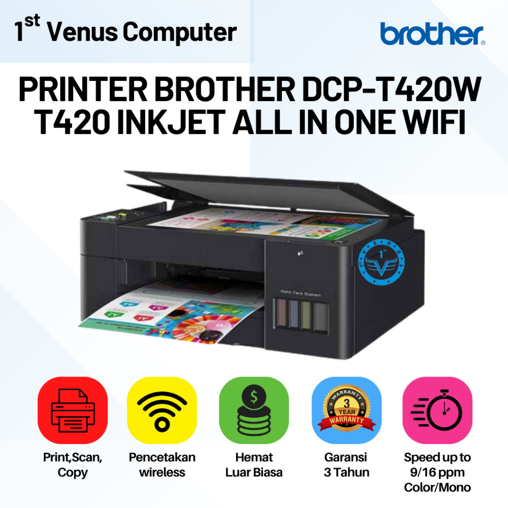 Jual PRINTER BROTHER DCP-T420W / BROTHER DCP-T420 W PRINT-SCAN-COPY ...