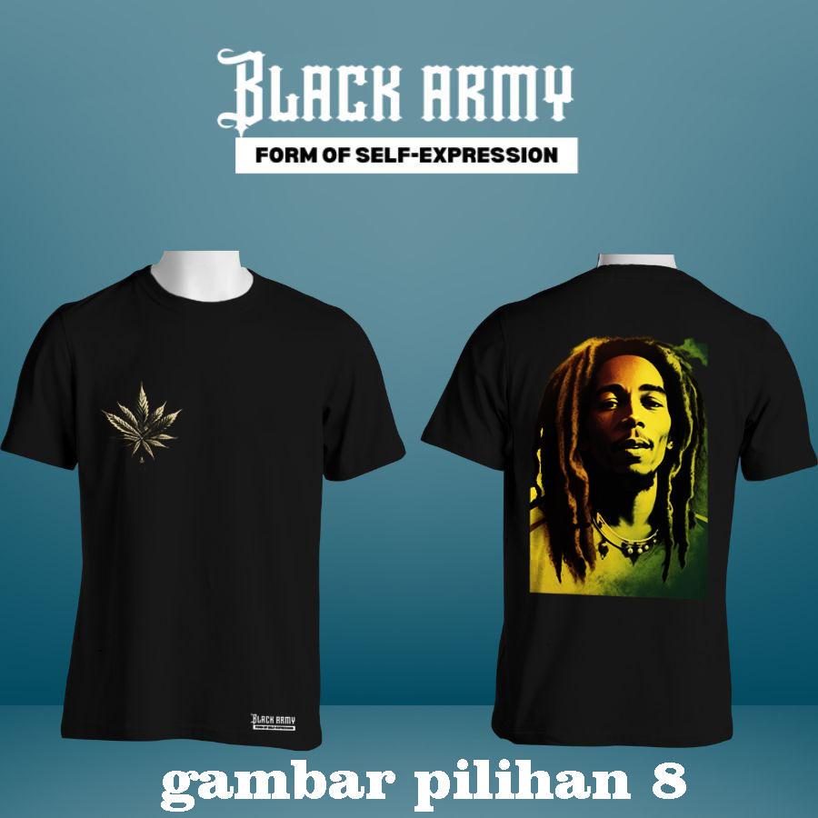 Jual kaos distro terbaru 2023 lengan pendek sablon dtf edisi bob marley,bahan 25s combed premium ...