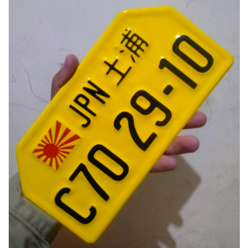 Jual AKSESORIS PLAT MOTOR JEPANG KUNING | Shopee Indonesia