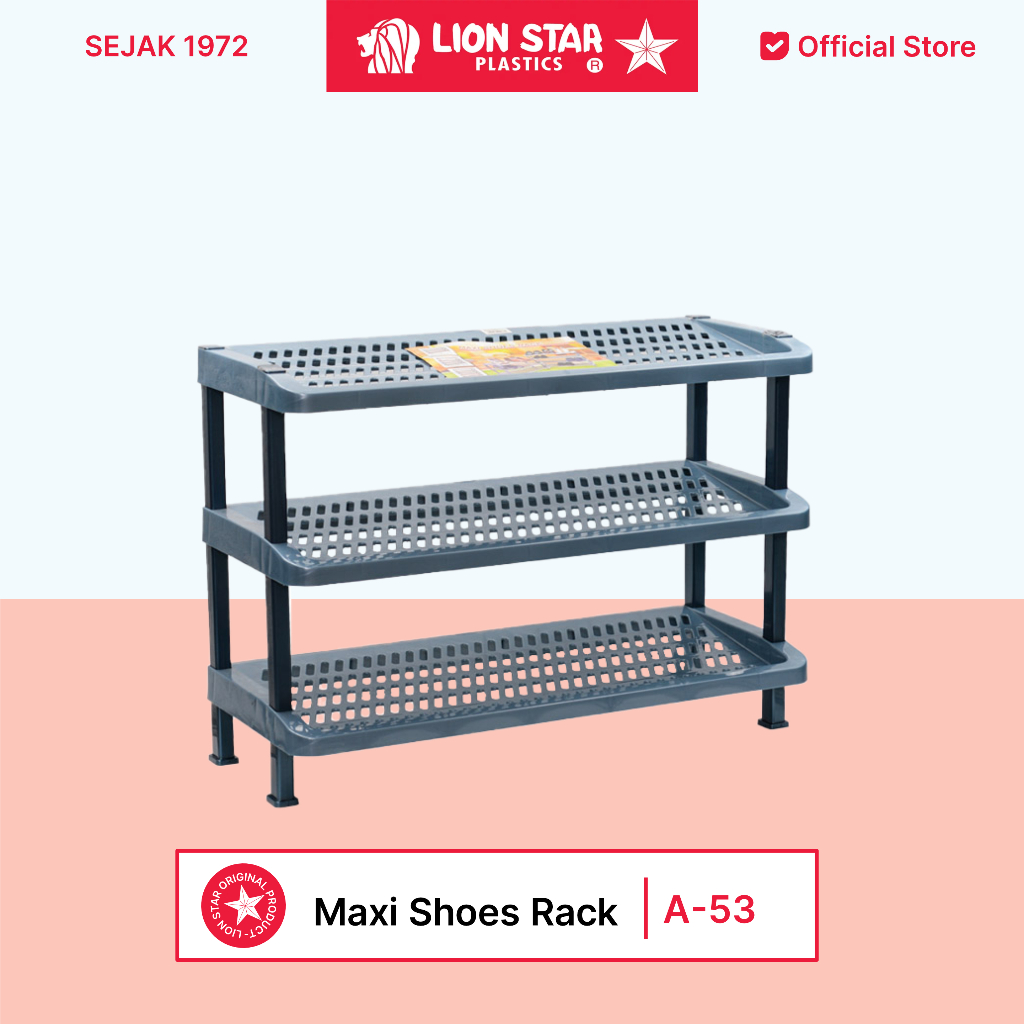 Jual LION STAR Maxi Shoes Rack Rak Sepatu 3 Tingkat A-53 | Shopee Indonesia