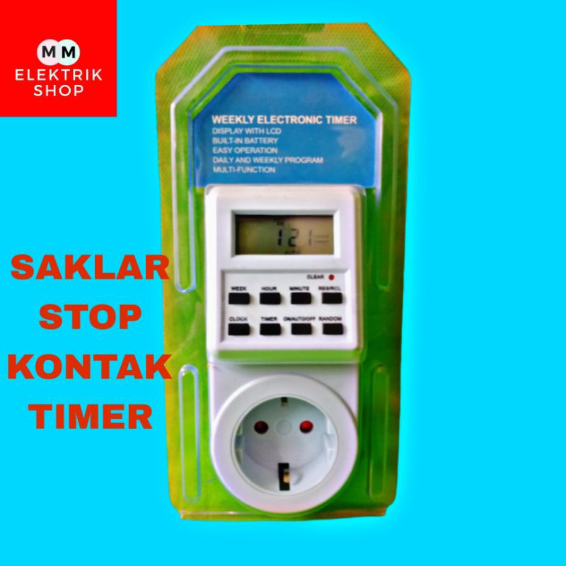 Jual Stop Kontak Timer Digital Otomatis 16 Amper ATN | Shopee Indonesia