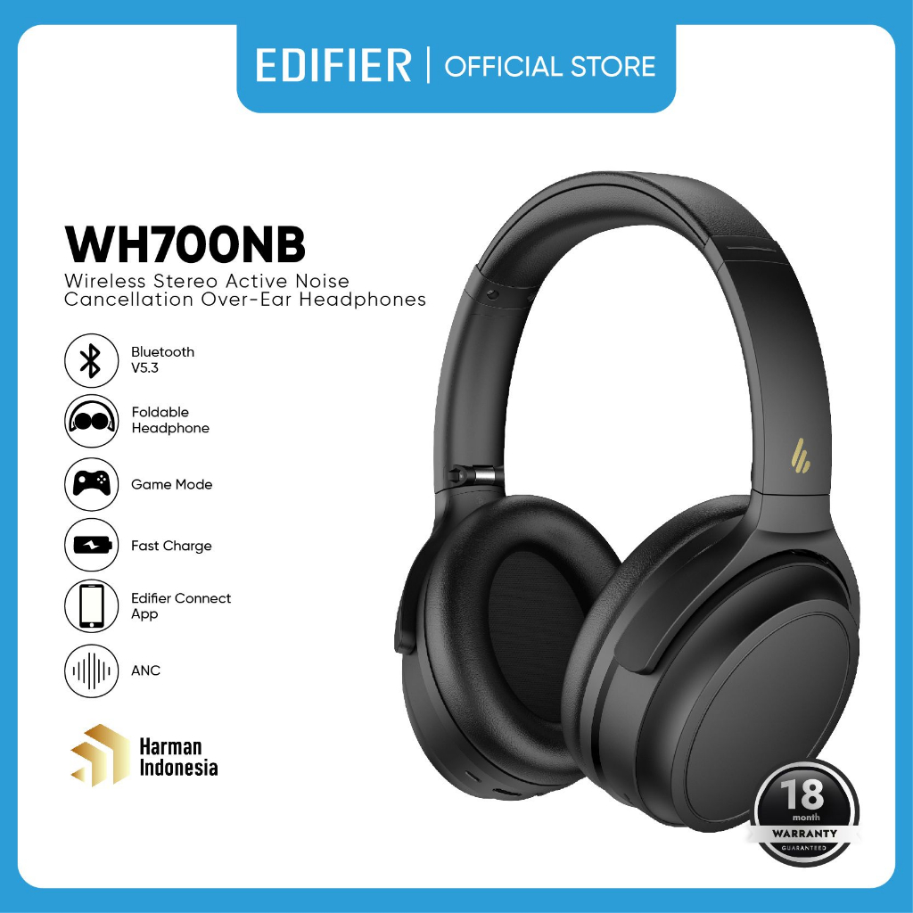Jual EDIFIER WH700NB Wireless Stereo ANC Over-Ear Headphone | Shopee ...