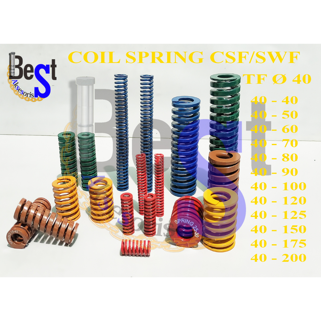 Jual Per Kuning / coil spring / CSF / SWF Dia. Out 40 mm L 40 - 200 mm ...