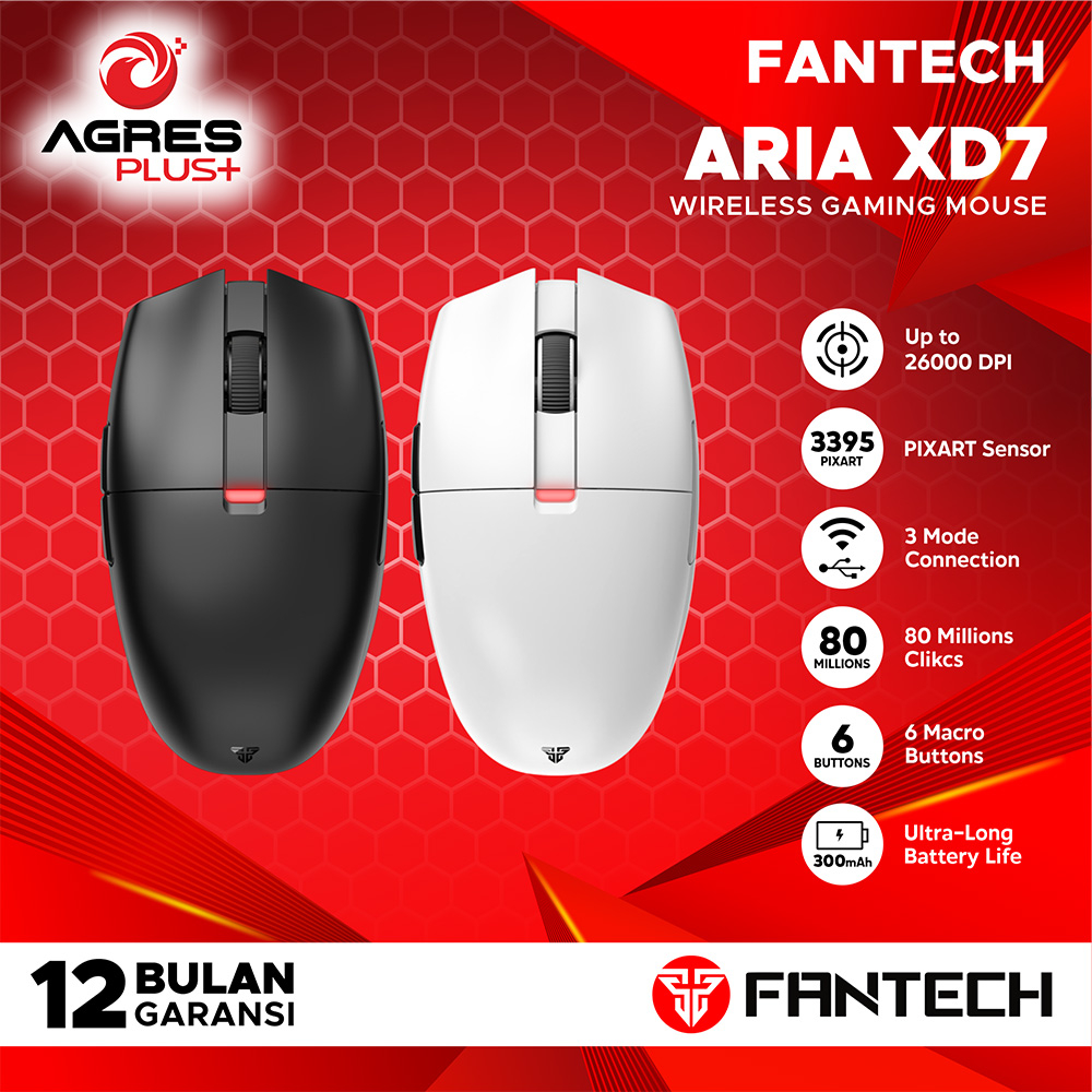Jual FANTECH Mouse Gaming Aria XD7 Wireless Bluetooth Rechargeable KADO AGP | Shopee Indonesia