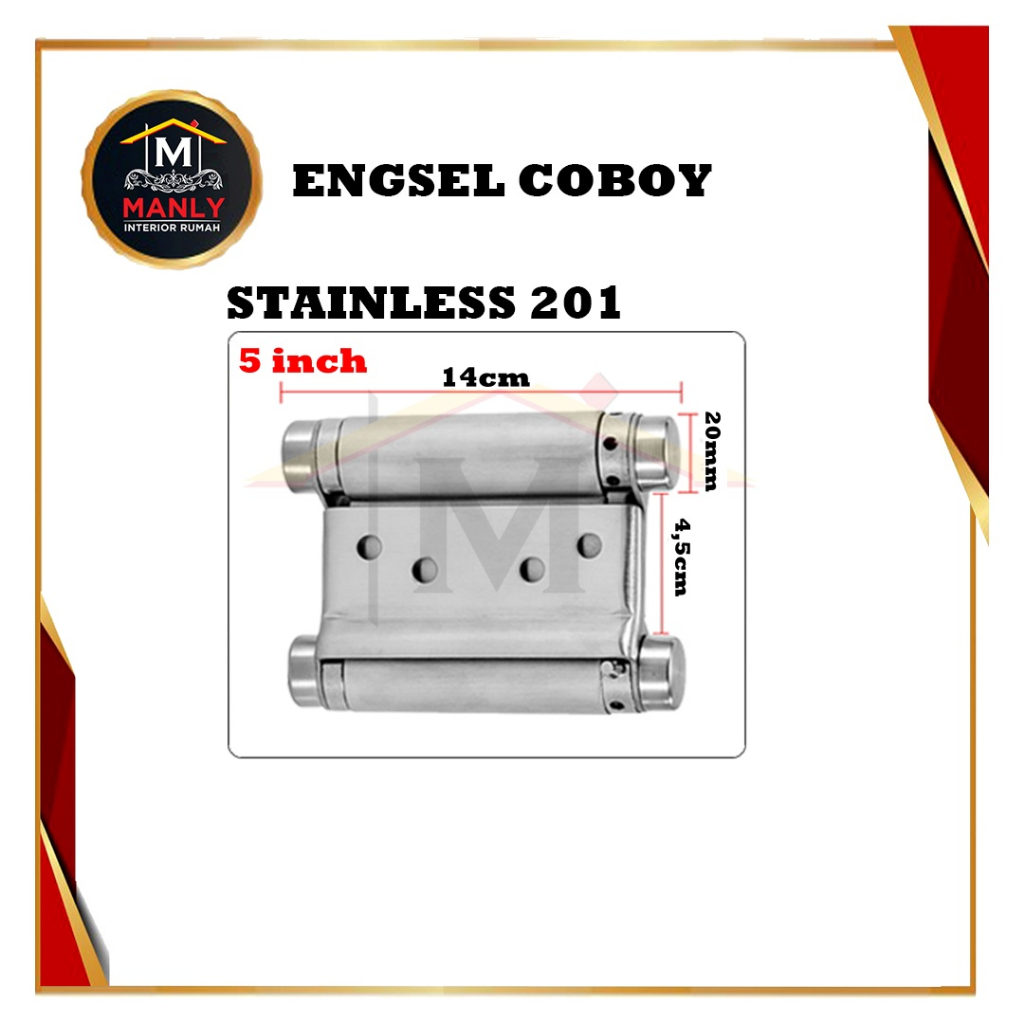 Jual Engsel koboi 3 Inch & 4 Inch/ engsel pintu koboy buka dua arah ...