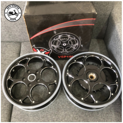 Jual Velg W125 Model Marus Hitam Front & Rear Vespa Sprint Primavera ...