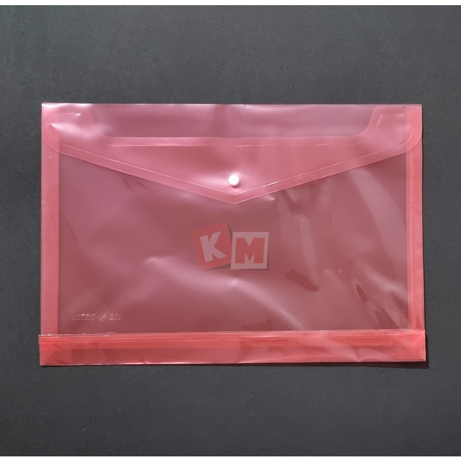 Jual Map Plastik Kancing 1 + Punggung F4 Folio Transparan / Merk Acak ...