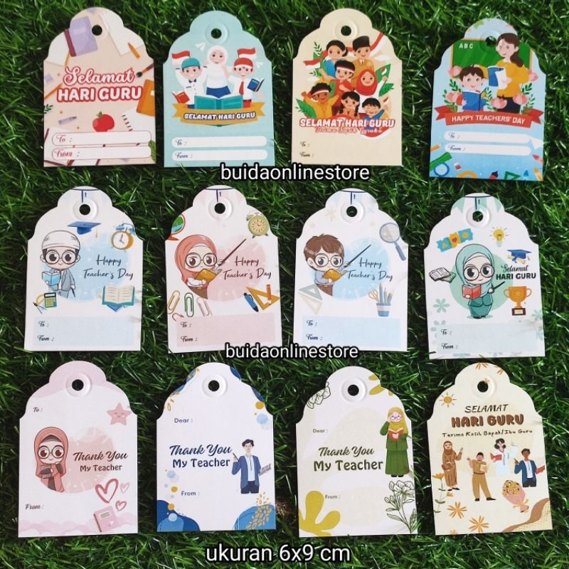 Jual Hangtag Kartu Ucapan Label Thank You My Teacher Terima Kasih Guru ...