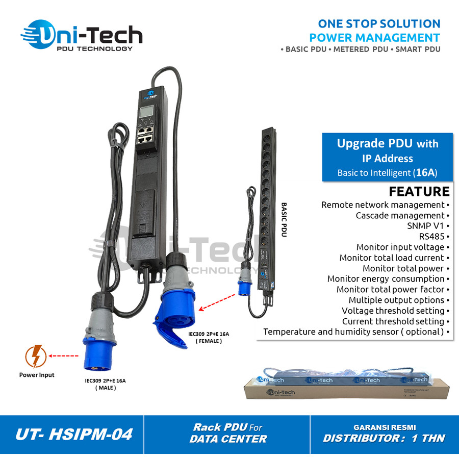 Jual Upgrade Basic PDU to Intelligent PDU 16A & 32A - POWER DISTRIBUTION UNIT FOR RACK SERVER ...