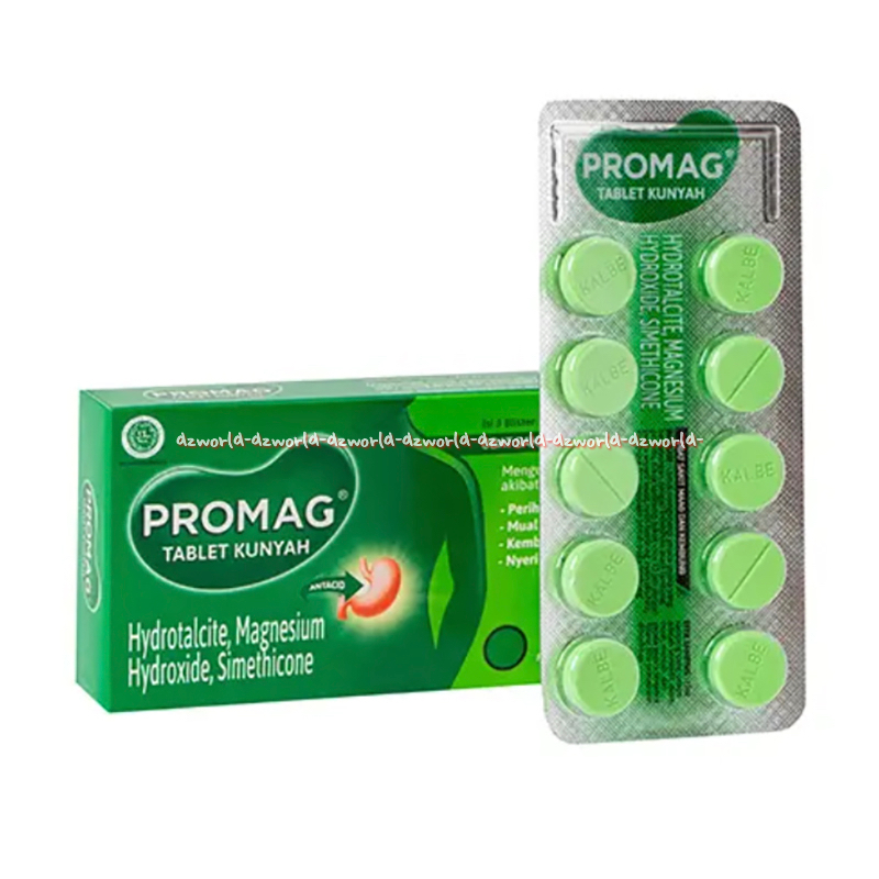 Jual Promag 3blister Tablet Kunyah Obat Sakit Maag Asam Lambung Nyeri ...