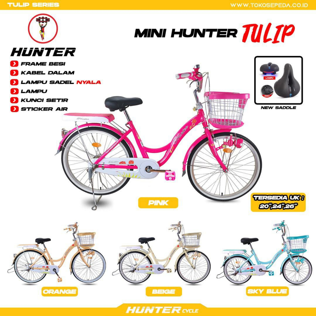 Jual SEPEDA MINI 24" HUNTER TULIP | Shopee Indonesia