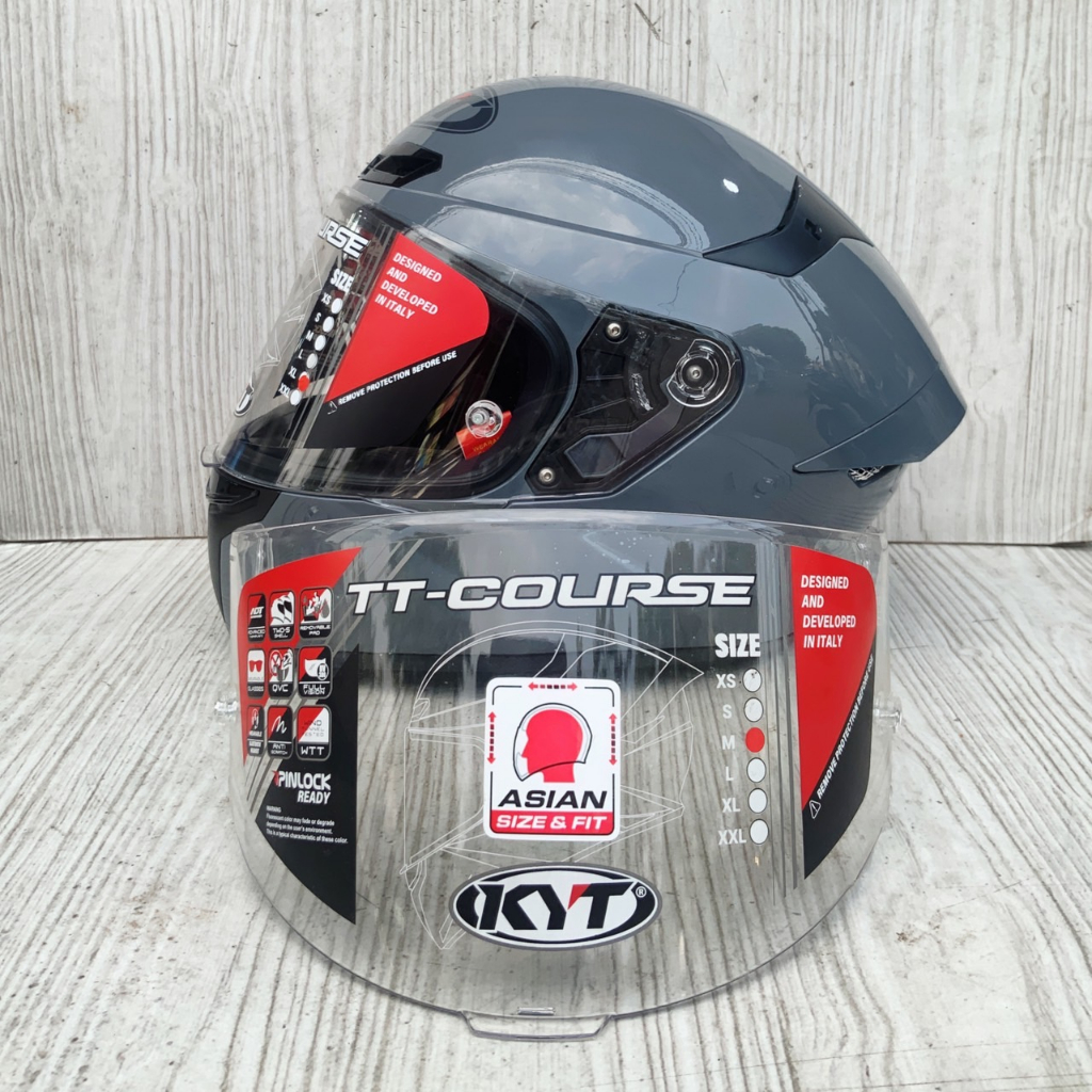 Jual KACA FLAT VISOR IRIDIUM KYT TTC - SPOILER PREMIUM 3D RTF KYT TT COURSE - TANDUK BELAKANG ...