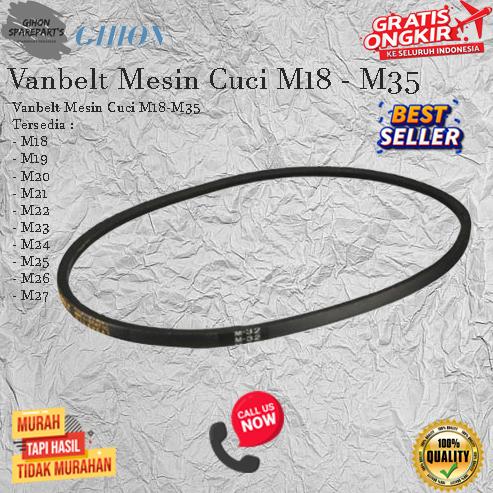 Jual Van Belt Mesin Cuci M18-M35 | Shopee Indonesia