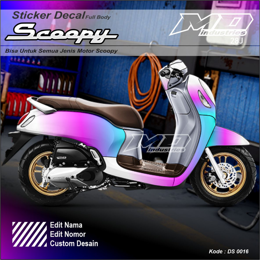 Jual Decal Scoopy Full Body Custom Desain - Decal Sticker Scoopy FI - Scoopy Karbu - Scoopy ESP ...