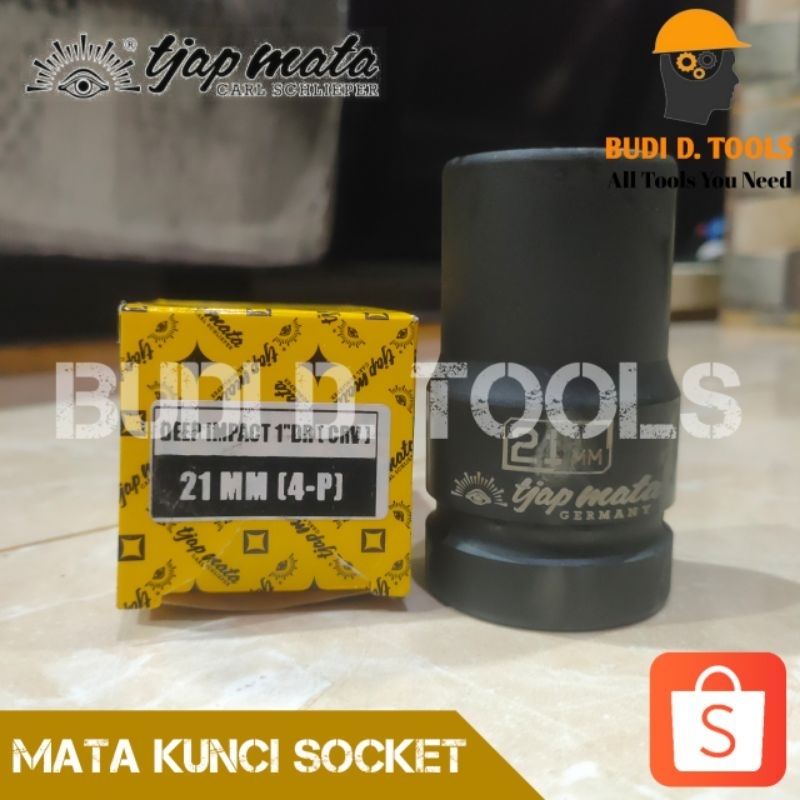 Jual Mata Kunci Socket Tjap Mata 21 Mm (4-P) Deep Impact 1 Inch DR (CRV ...