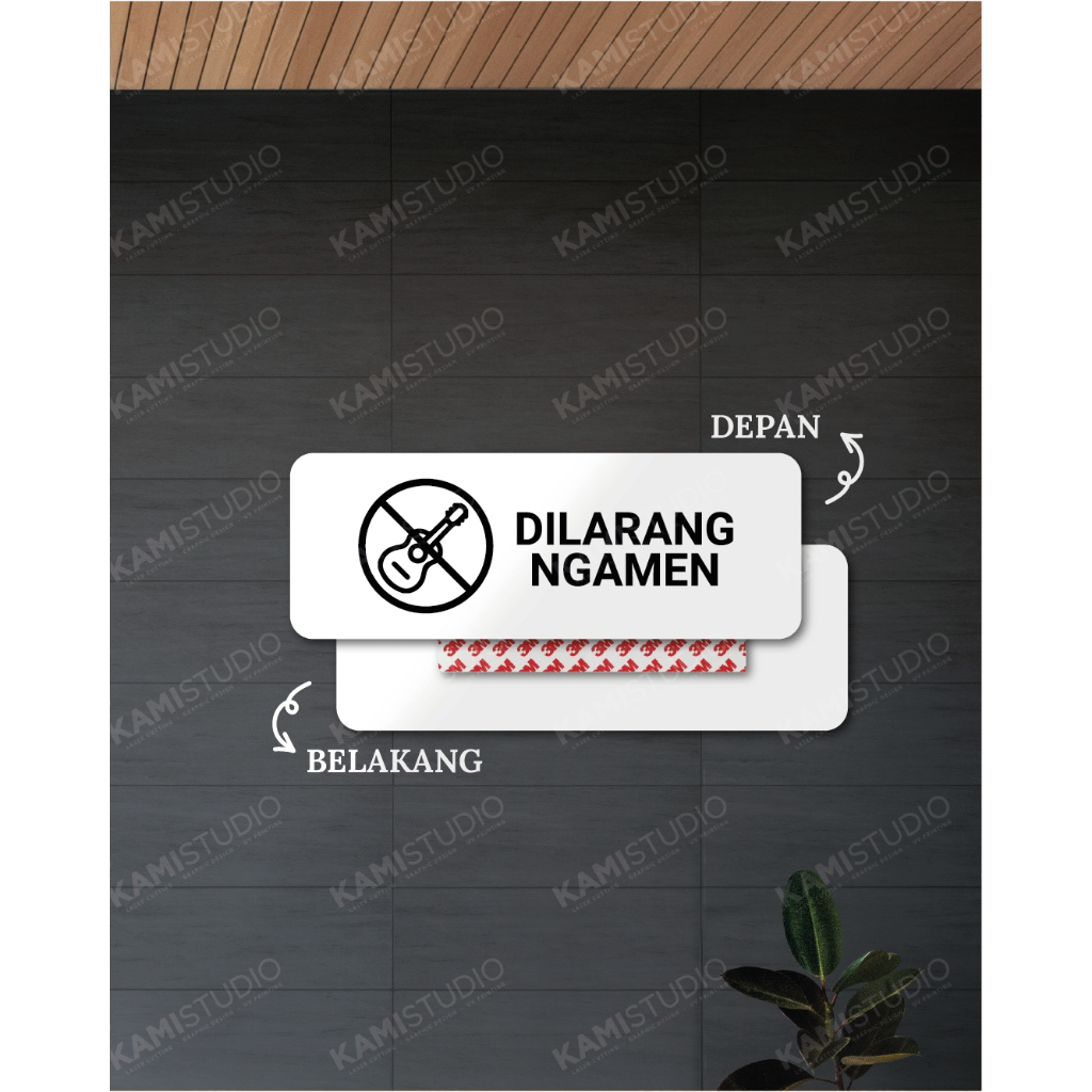 Jual TULISAN DILARANG NGAMEN 22X8 CM/ SIGN TEMPEL DILARANG NGAMEN ...