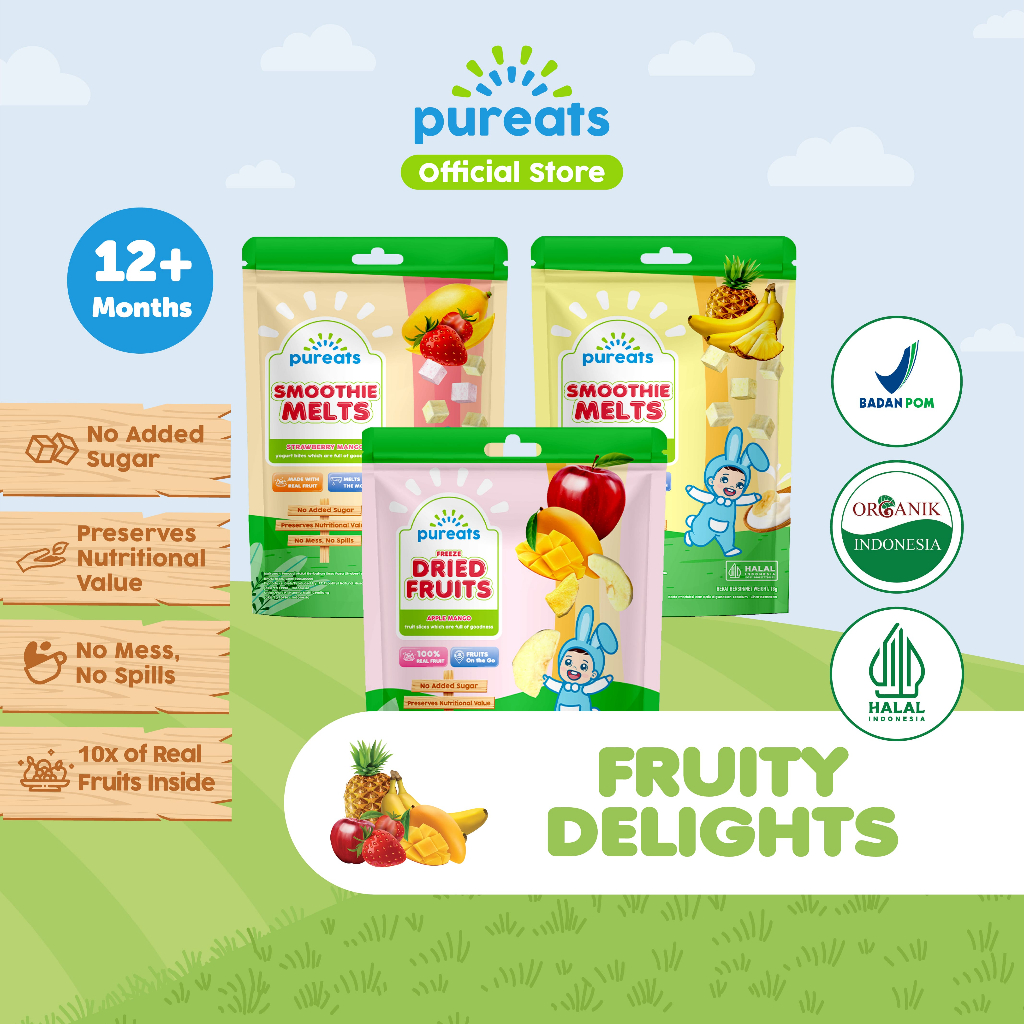Jual Pureats Bundle Freeze Dried Fruits Double - Snack Makanan Balita ...