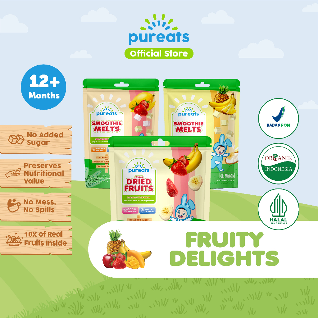 Jual Pureats Bundle Mix (1 x Dried Fruits & 2 x Smoothie Melts) - Paket ...