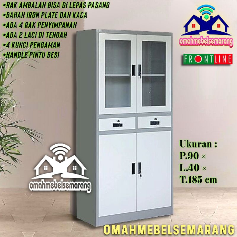 Jual Lemari File Arsip Besi 2 Pintu FRONTLINE WLS19 Filing Cabinet Rak ...