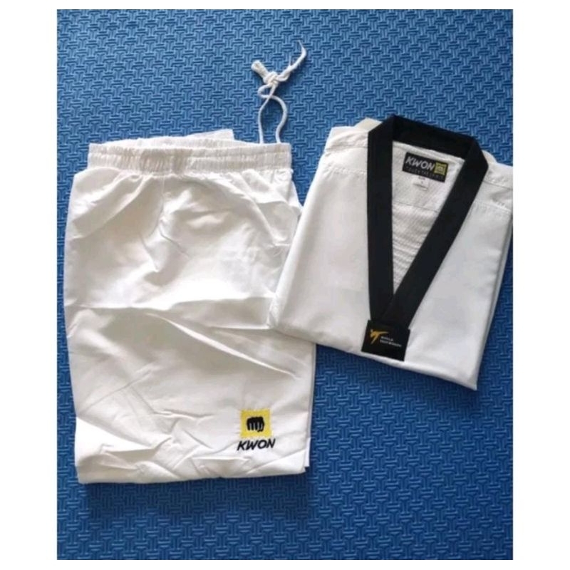 Jual DOBOK TAEKWONDO KERAH HITAM KWON FIGHTER SUPERLIGHT | Shopee Indonesia