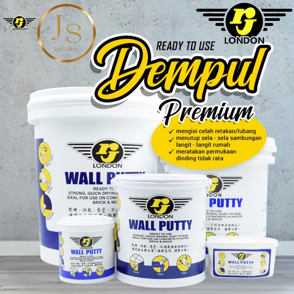 Jual Dempul Premium RJ Wall Putty Dempul Tembok Kayu Serbaguna RJ ...