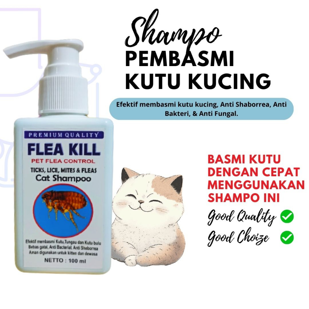 Jual Shampo Kutu Kucing FLEA KILL 100ml | Shopee Indonesia