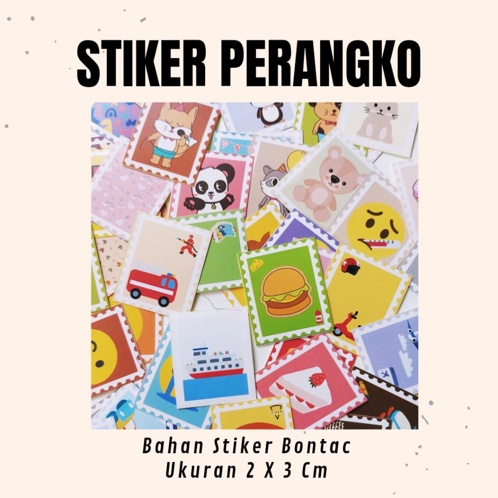 Jual Stiker Perangko Lucu Kawaii Aesthetic untuk Journal dan Scrapbook ...