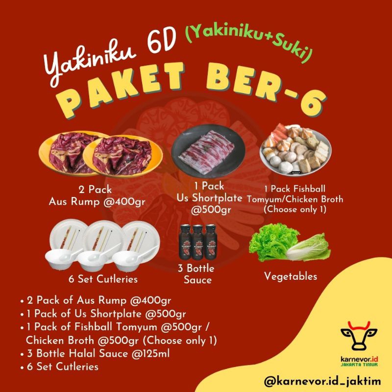 Jual Paket Daging BBQ/Paket BBQ/Paket 6 Orang/Paket Yakiniku/Paket Suki ...