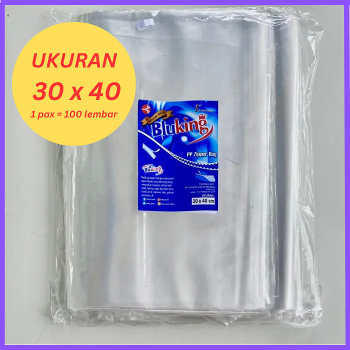 Jual ZIPLOCK PLASTIK KLIP UKURAN 30x40 100 LEMBAR / ZIPLOCK / PLASTIK ...