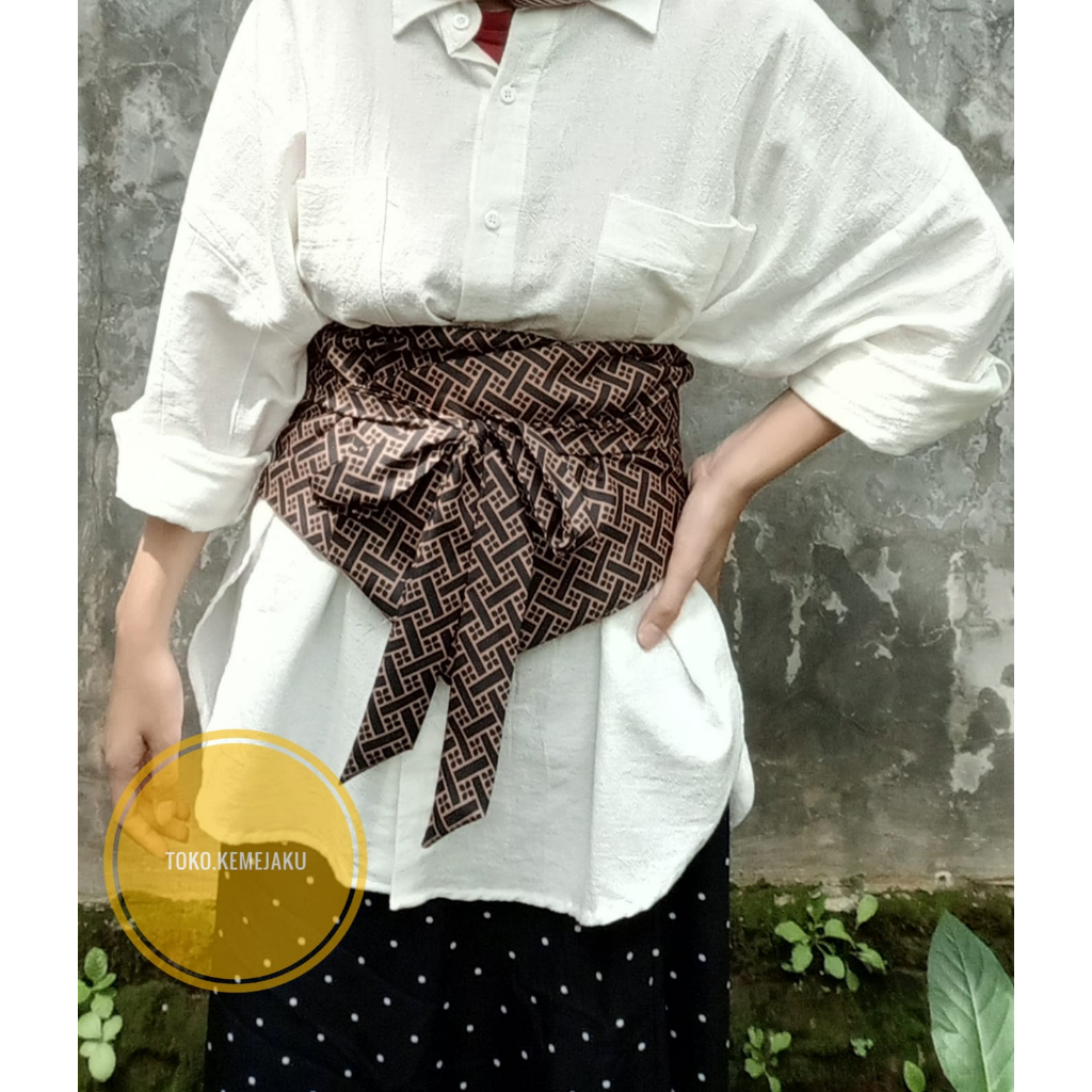 Jual obi belt jumputan motif batik murah cod | Shopee Indonesia