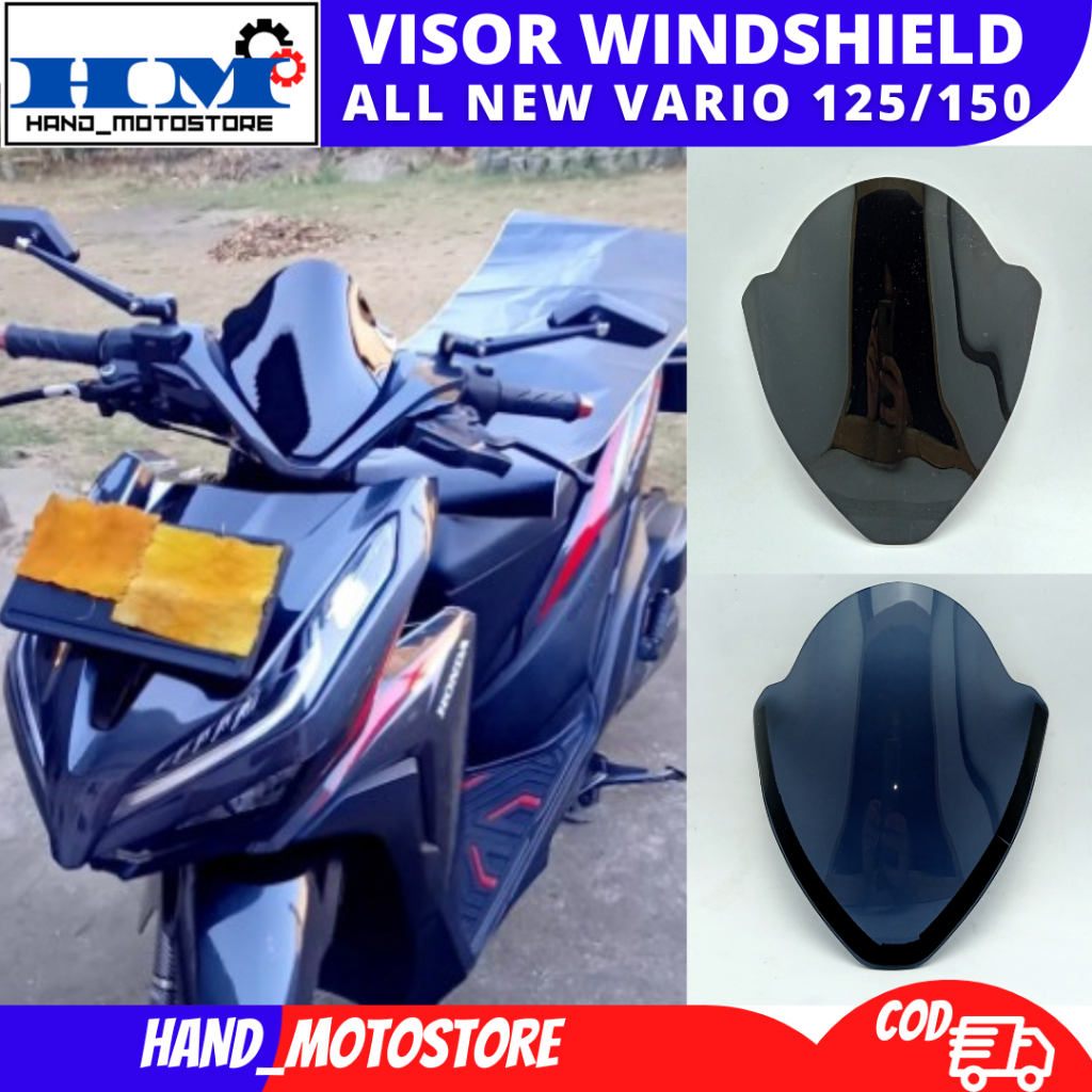 Jual [COD] VISOR WINDSHIELD VARIO NEW LED 125/150 VISOR JENONG PnP ALL ...