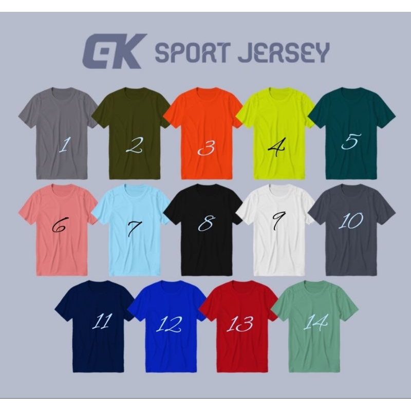 Jual Promo Murah 3 Atasan Baju Bahan Dryfitbaju Polos Olahragabaju Dewasaberagam Warna