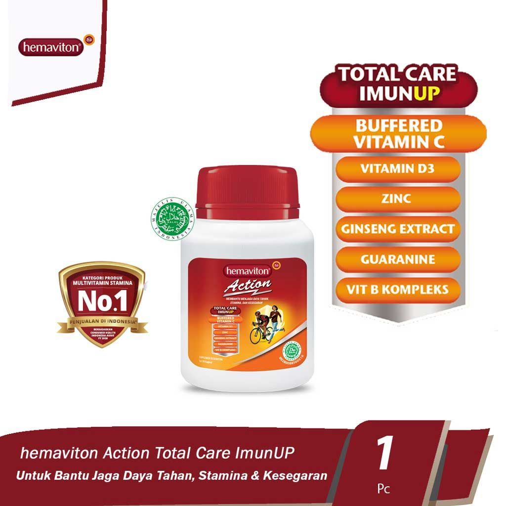 Jual hemaviton Action & Stamina Plus Botol 30 Kapsul Total Care ImunUP ...