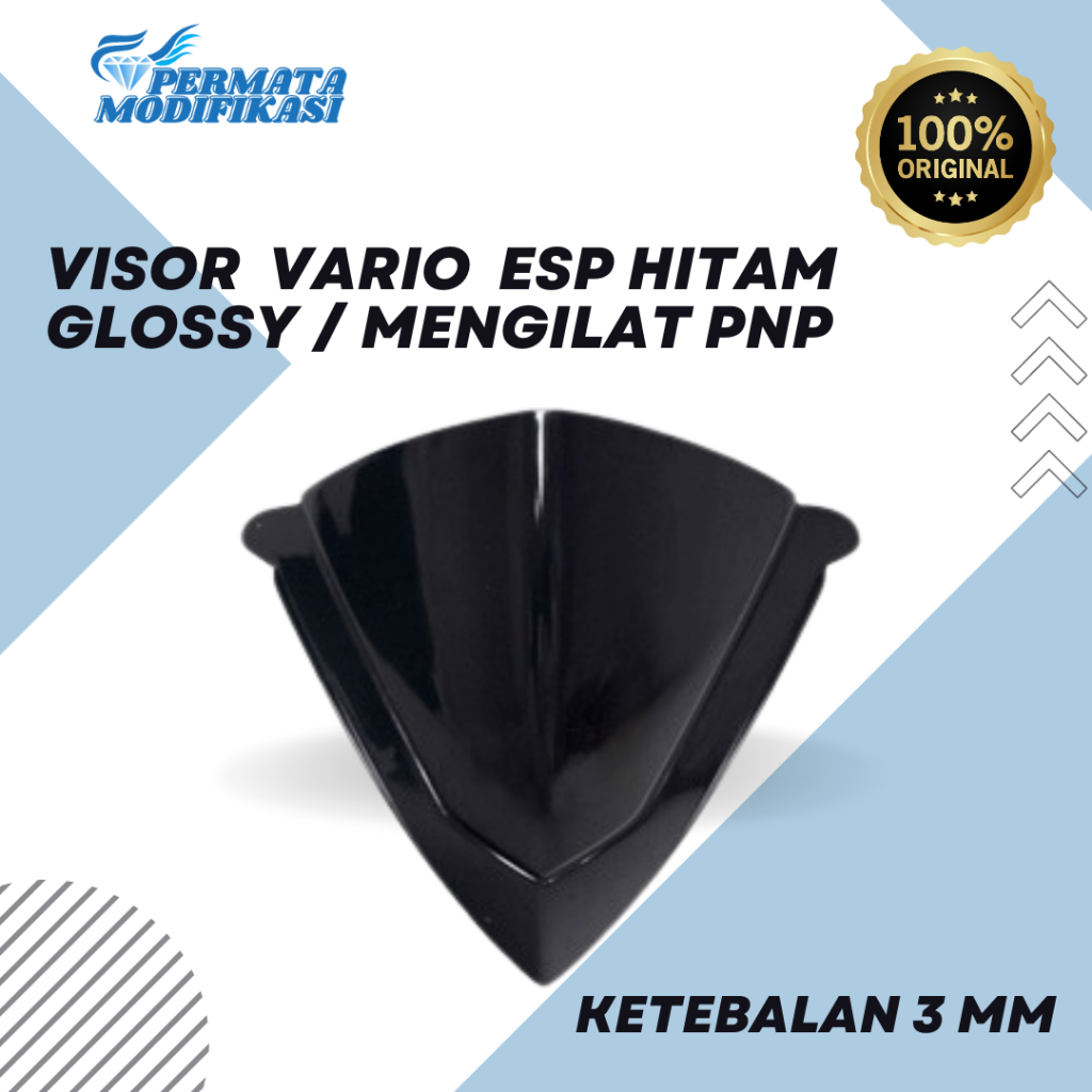 Jual VISOR VARIO 125 TECHNO HITAM GLOSSY / VISOR TGP VARIO 125 OLD LAMA ...